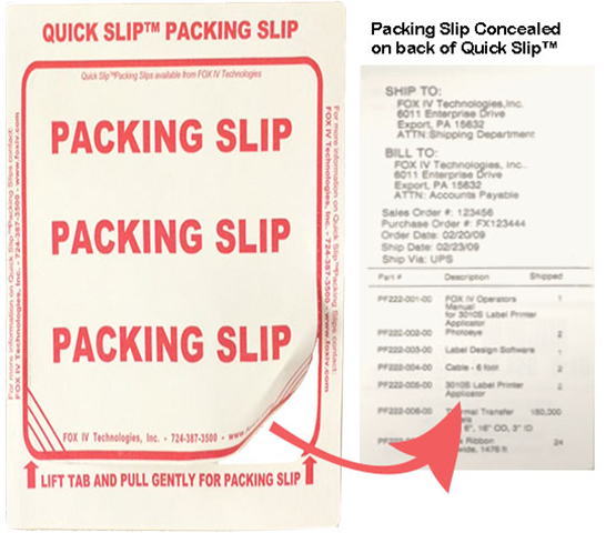 QuickSlip Label Print and Apply | Fox IV Technologies